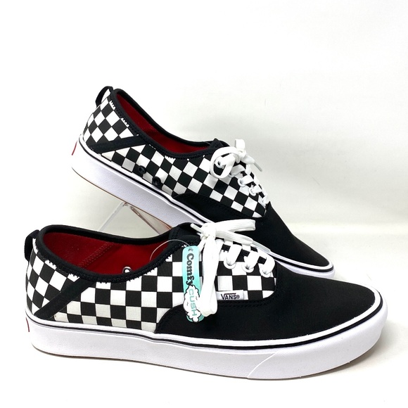 Vans | Shoes | Vans Comfycush Authentic Low Top Back Check Canvas Men ...